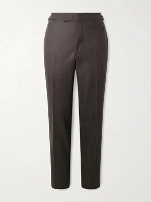Thom Sweeney Slim-fit Tapered Wool Trousers