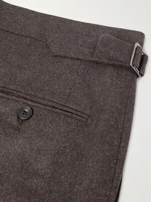 Thom Sweeney Slim-fit Tapered Wool Trousers