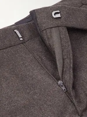 Thom Sweeney Slim-fit Tapered Wool Trousers
