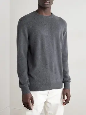 Massimo Alba Kane Brushed Cashmere Sweater - Gray