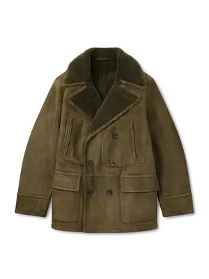 Ralph Lauren Purple Label Shearling Double-breasted Jacket