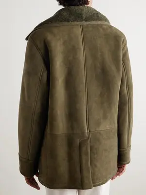 Ralph Lauren Purple Label Shearling Double-breasted Jacket