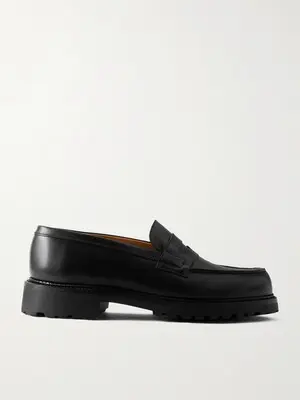 J.M. WESTON 180 Leather Penny Loafers - Black