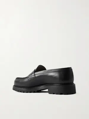 J.M. WESTON 180 Leather Penny Loafers - Black