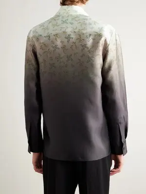 JIL SANDER Dégradé Floral-print Satin-twill Shirt