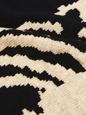 Kapital Oversized Intarsia Wool Sweater - Black