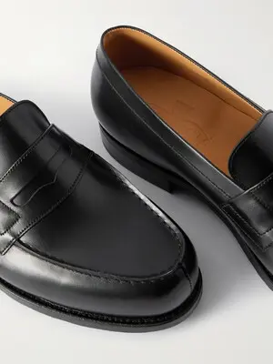 J.M. WESTON 180 Leather Penny Loafers