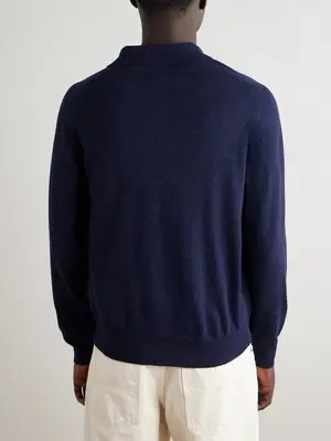 DRAKE'S Wool And Alpaca-blend Polo Shirt