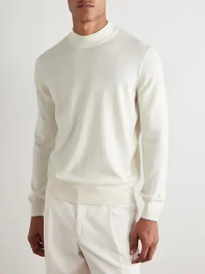 Brunello Cucinelli Cashmere Mock-neck Sweater - Neutrals