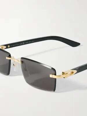 Cartier Signature Rectangular-frame Rimless Sunglasses