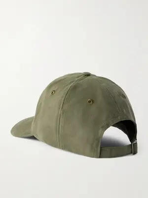 DRAKE'S Logo-embroidered Cotton-twill Cap