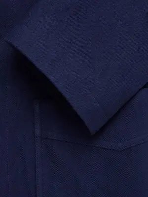 DRAKE'S Mkiii Double-breasted Twill Blazer - Blue