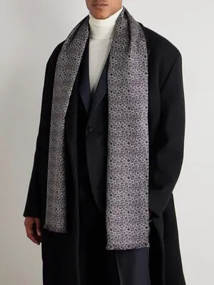 Charvet Printed Silk-voile Scarf