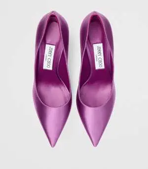 JIMMY CHOO Love 85 Satin Pumps - Purple