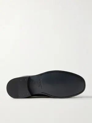 Acne Studios Logo-print Burnished-leather Loafers