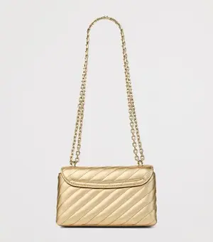 JIMMY CHOO Small Curve Leather Cross-body Bag - Gold
