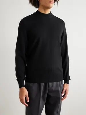 Brunello Cucinelli Cashmere Rollneck Sweater - Black
