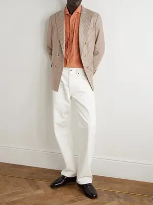Brunello Cucinelli Cotton-corduroy Western Shirt - Orange
