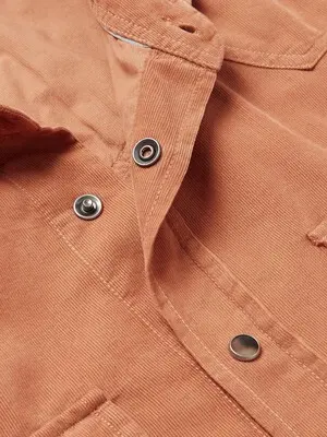 Brunello Cucinelli Cotton-corduroy Western Shirt - Orange