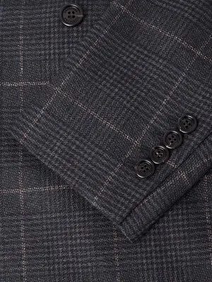 Brunello Cucinelli Checked Double-breasted Cashmere And Virgin Wool-blend Suit Jacket