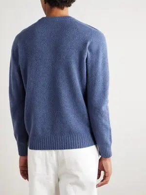 Altea Wool And Cashmere-blend Sweater - Blue
