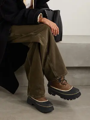 Sorel Caribou Horizon Fleece-trimmed Gore-tex Ankle Boots - Brown