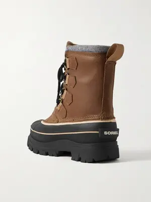 Sorel Caribou Horizon Fleece-trimmed Gore-tex Ankle Boots - Brown