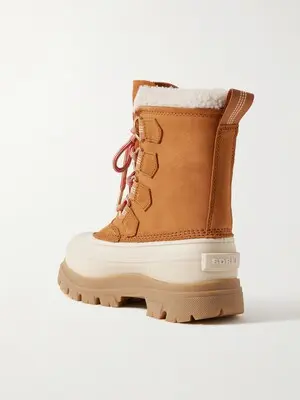 Sorel Caribou Horizon Fleece-trimmed Gore-tex Ankle Boots - Tan