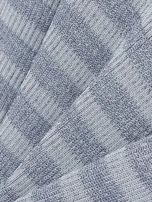 Proenza Schouler White Label Phyllis Ruffled Striped Ribbed-knit Turtleneck Sweater - Blue