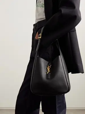 Saint Laurent Le 5 À 7 Leather Shoulder Bag - Black