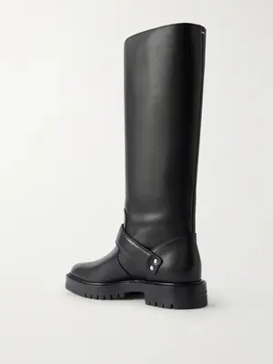 MAISON MARGIELA Tabi Buckled Split-toe Leather Knee Boots