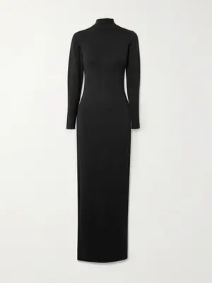 SKIMS Smooth Layers Turtleneck Long Dress - Black