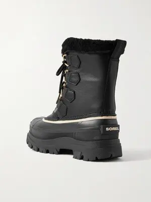 Sorel Caribou Horizon Fleece-trimmed Gore-tex Ankle Boots - Black