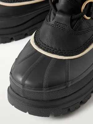 Sorel Caribou Horizon Fleece-trimmed Gore-tex Ankle Boots - Black
