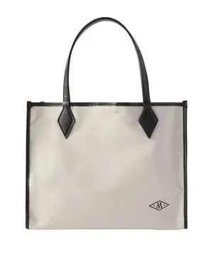 METIER Chameleon 34 Leather-trimmed Tote Bag - Cream
