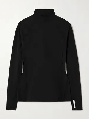 Hunza G Appliquéd Stretch Recycled-jersey Top