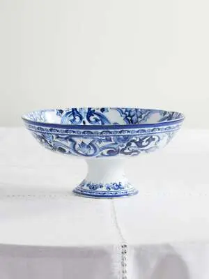 Dolce & Gabbana Painted Porcelain Bowl - Bright Blue