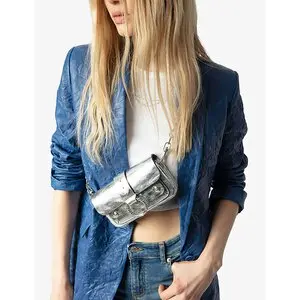 Zadig&Voltaire Kate Leather Wallet Bag - Silver