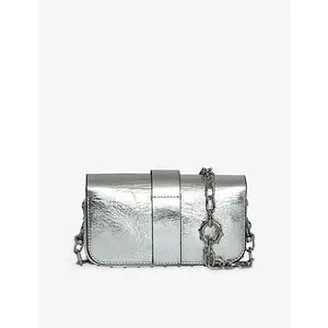 Zadig&Voltaire Kate Leather Wallet Bag - Silver