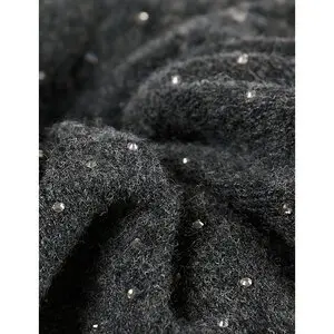 Sandro Rhinestone-embellished Wool And Cashmere-blend Scrunchie