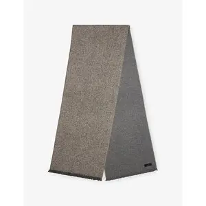 Dunhill Donegal Bi-colour Cashmere Scarf - Oatmeal Grey
