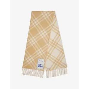 Burberry Check Cashmere Scarf Sand