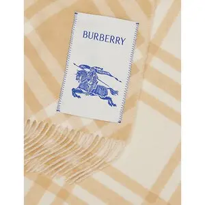Burberry Check Cashmere Scarf - Sand