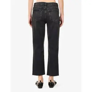 Paige Mason Ankle Embellished Straight-leg Jeans - Glitz Black Embellished