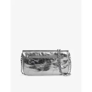 Zadig&Voltaire Rock Vintage Leather Clutch - Gun