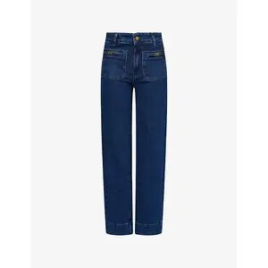 Paige Sasha Wide-leg High-rise Denim Jeans - Enfield