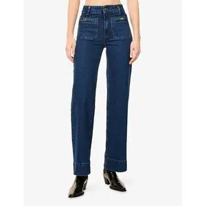 Paige Sasha Wide-leg High-rise Denim Jeans - Enfield