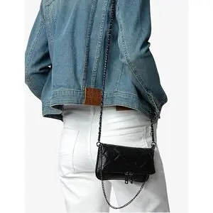 Zadig&Voltaire Rock Nano Quilted Leather Clutch - Black