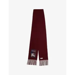 Burberry Check Label Cashmere Scarf - Sash Red