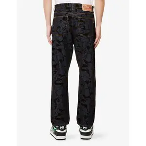 A BATHING APE Camo Flocked Denim Jeans